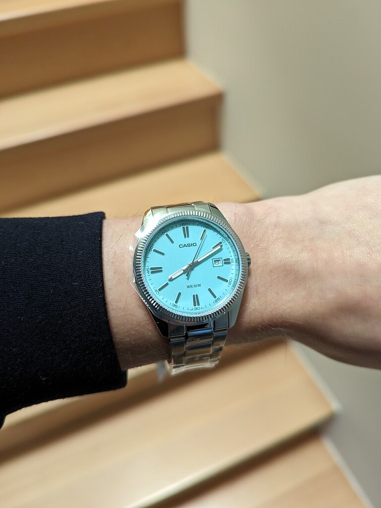 NA: Casio 'Datejust ' MTP-1302PD-2A2V - Tiffany Blue - Algemene ...
